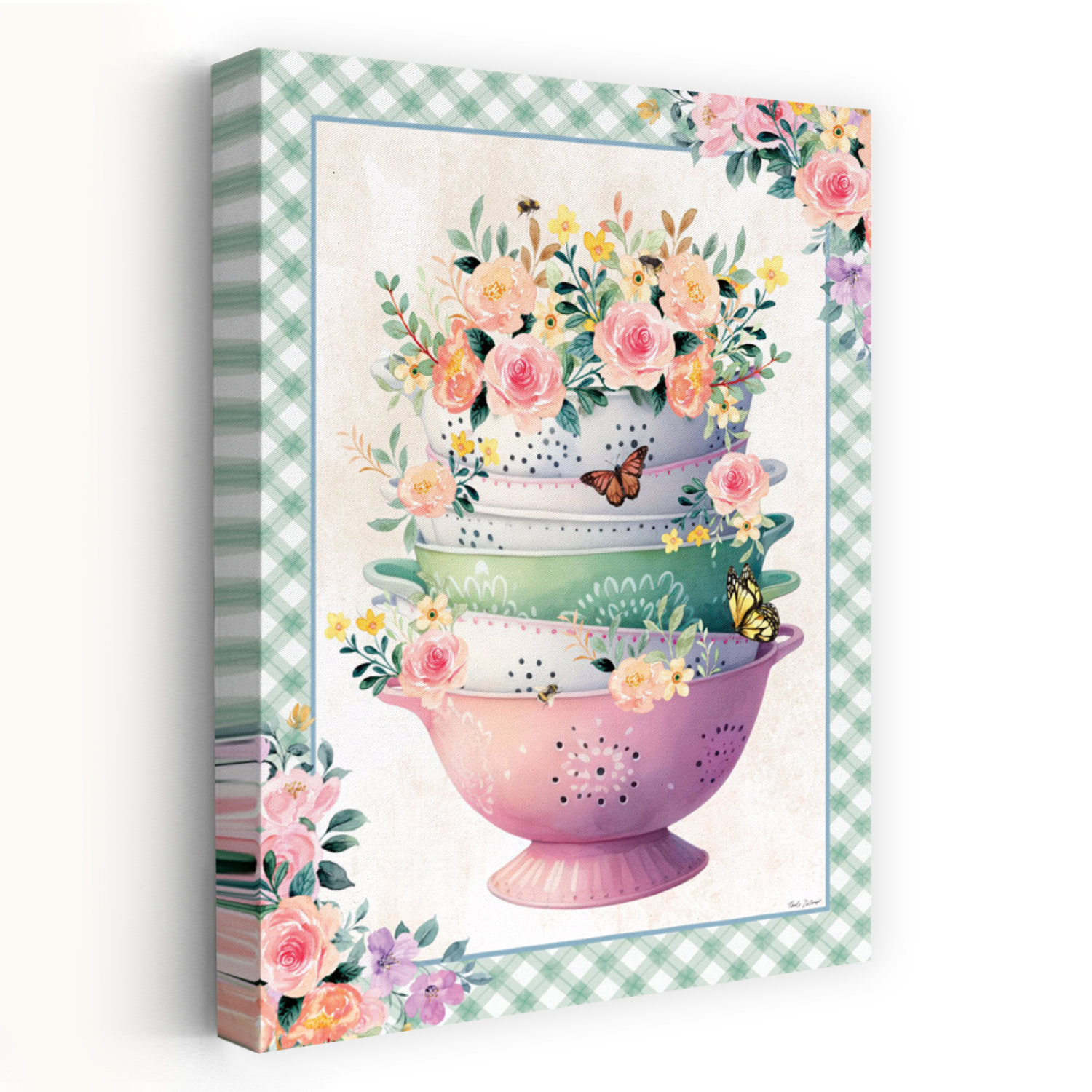 Ophelia & Co. In The Kitchen Floral Colander Contemporary Butterfly ...