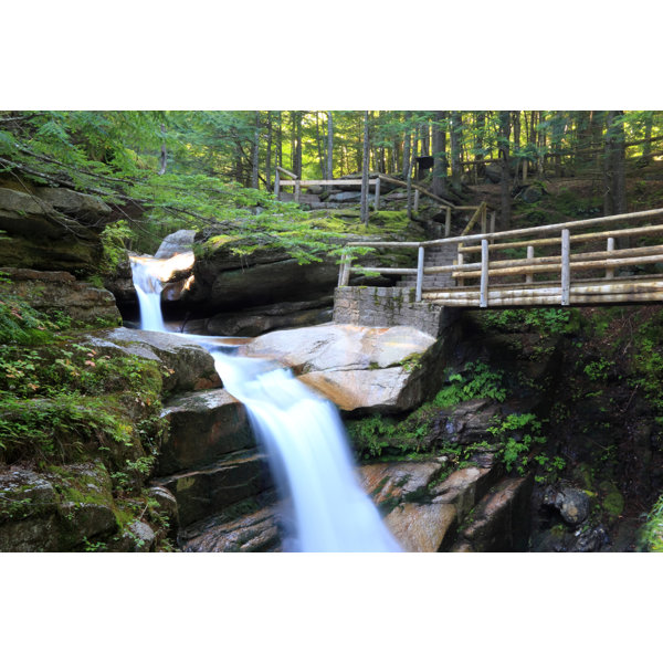 Alpen Home Sabbaday Falls And Walkway by Light - Wrapped Canvas Print ...