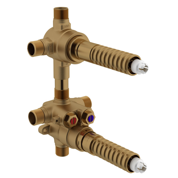Rohl Universal 1/2" Thermostatic Rough Valve-in with Integrated Two ...