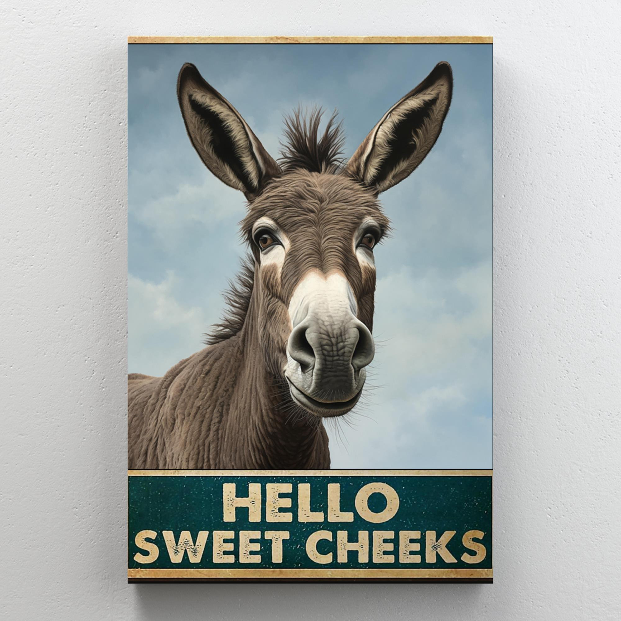 Trinx Klecka Donkey Hello Sweet Cheeks 3 On Canvas Graphic Art | Wayfair
