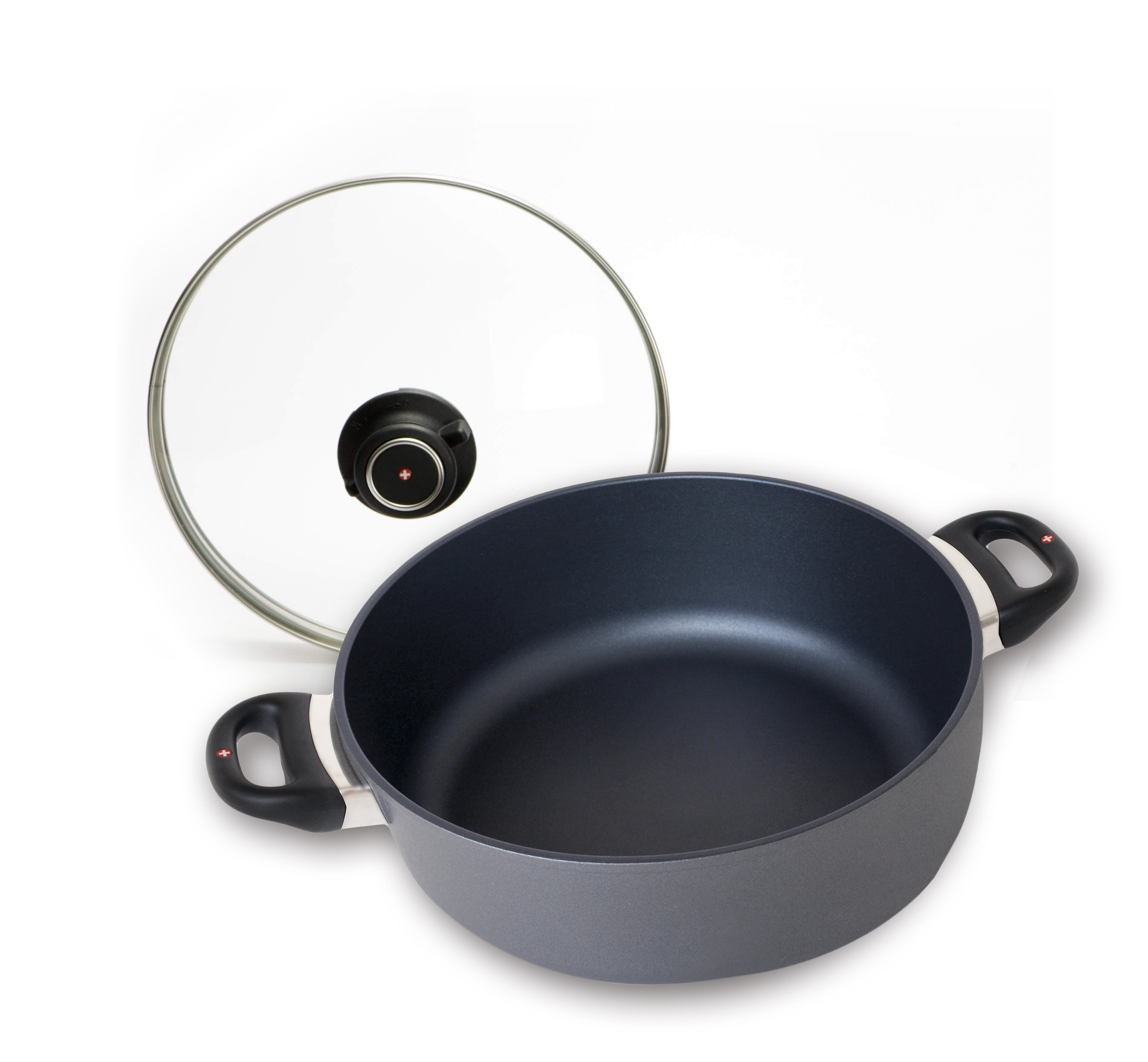 Swiss Diamond Non-Stick Aluminum Round Braiser with Lid | Wayfair