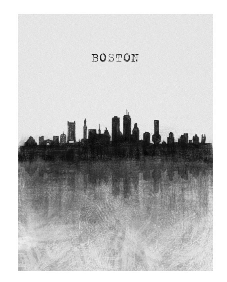 Chelsea Art Studio Peyton Gray Skyline-Boston On Canvas by Peyton Gray ...