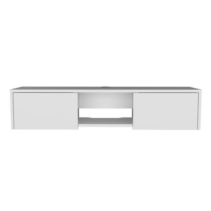 Ebern Designs Floating Tv Stand Watson, Living Room, White | Wayfair