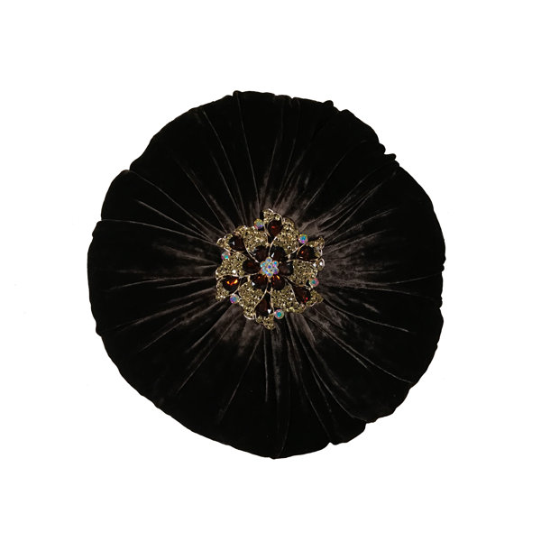 Adora Furniture Paige Velvet Circular Throw Pillow | Perigold