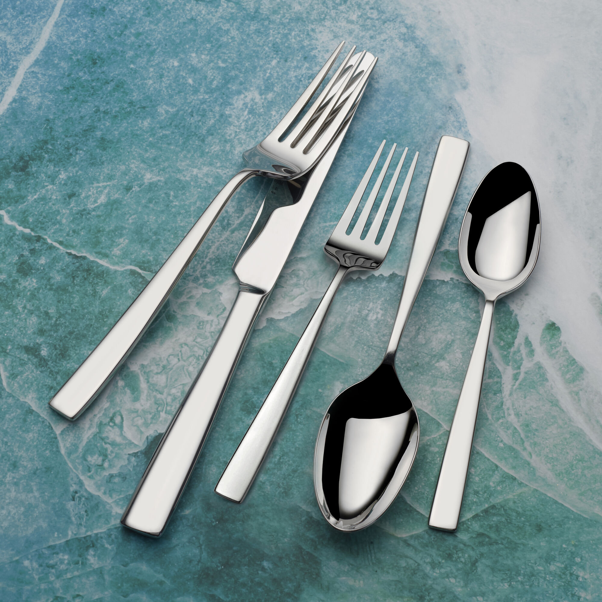 Mikasa Everett 101-Piece 18/10 Stainless Steel Flatware Set, Service ...