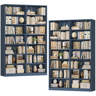 Latitude Run® 84" Tall Double Wide Bookshelf, 7-Tier Bookcase with 28 ...