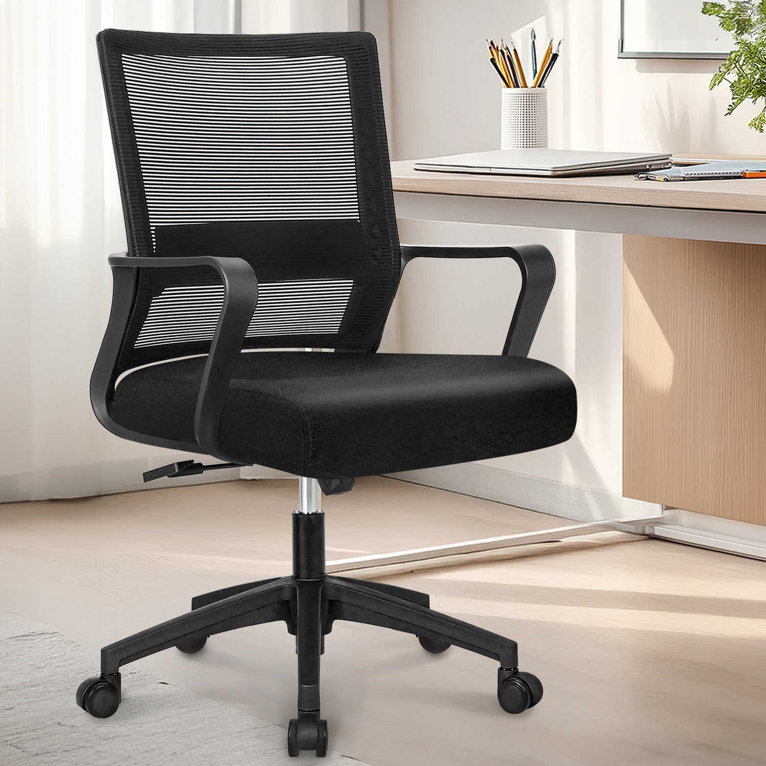 Inbox Zero Nikyia Ergonomic Mesh Office Task Chair with Deep and Wide ...