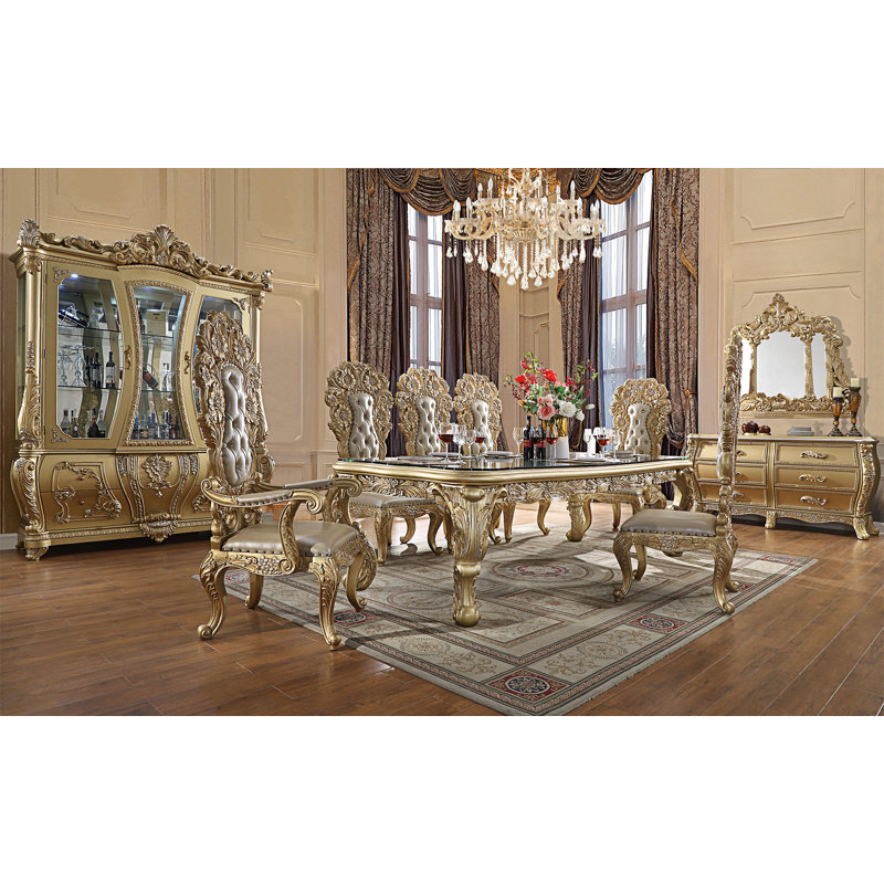 wendeway 108" Dining Table, Pedestal Dining Table, Kitchen Table with ...