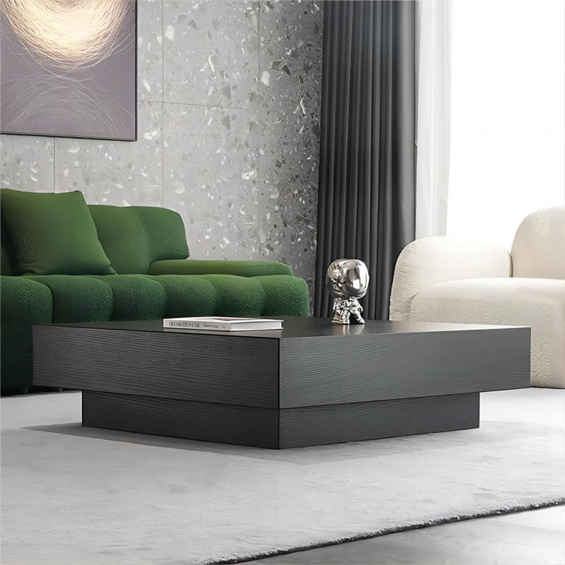 Ebern Designs Cristyle Wood living room table, Square coffee table ...