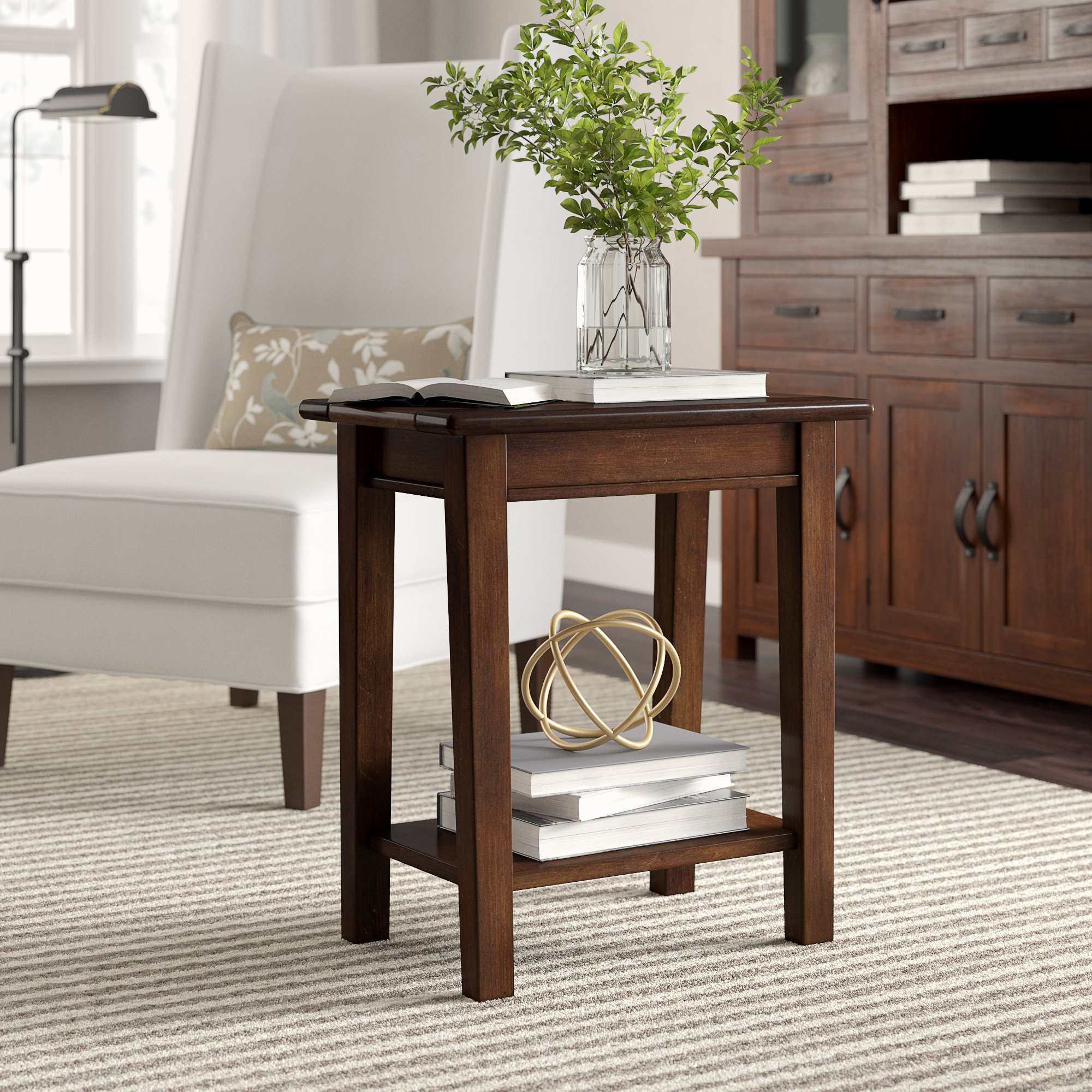 Alcott Hill® Eftim Plantation-Grown Mahogany End Table & Reviews | Wayfair