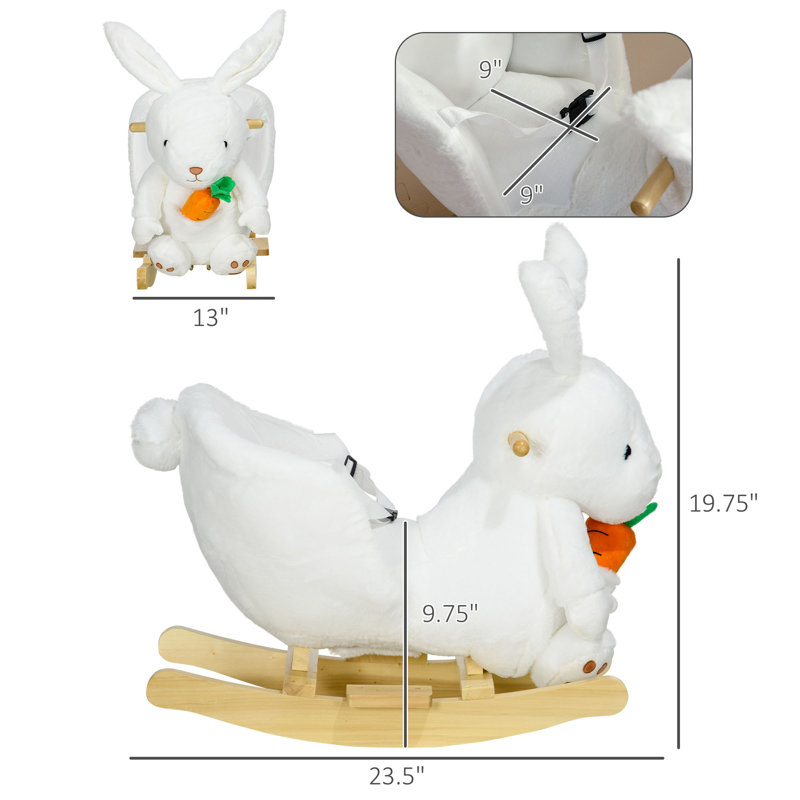 Qaba Bunny Rabbit Rocker | Wayfair