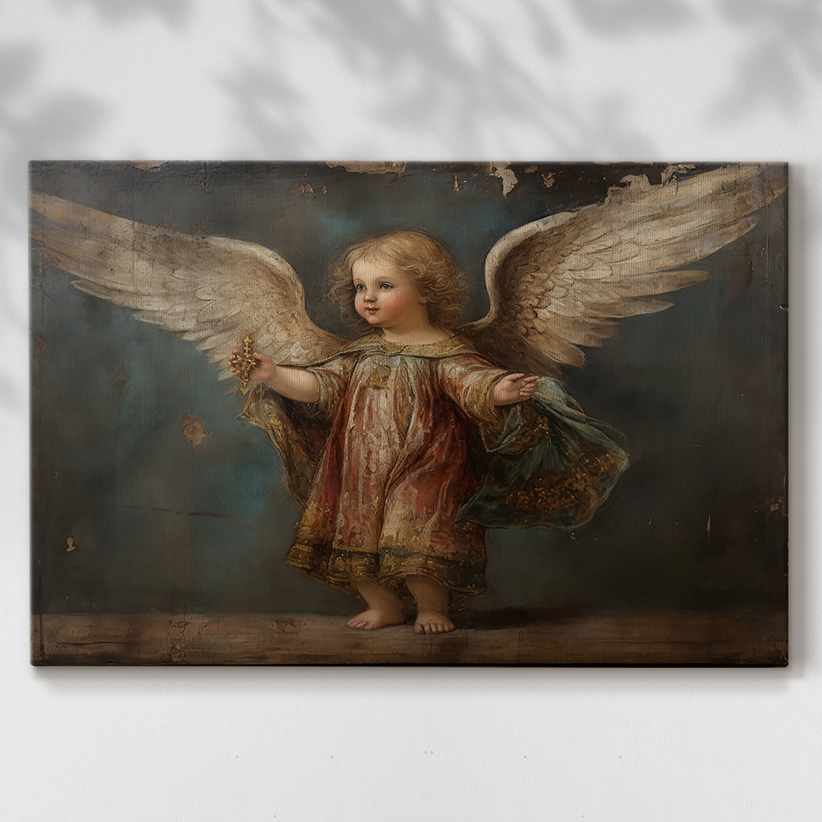Fleur De Lis Living Angels From Above-XLIX -Gallery Wrapped Cavas | Wayfair