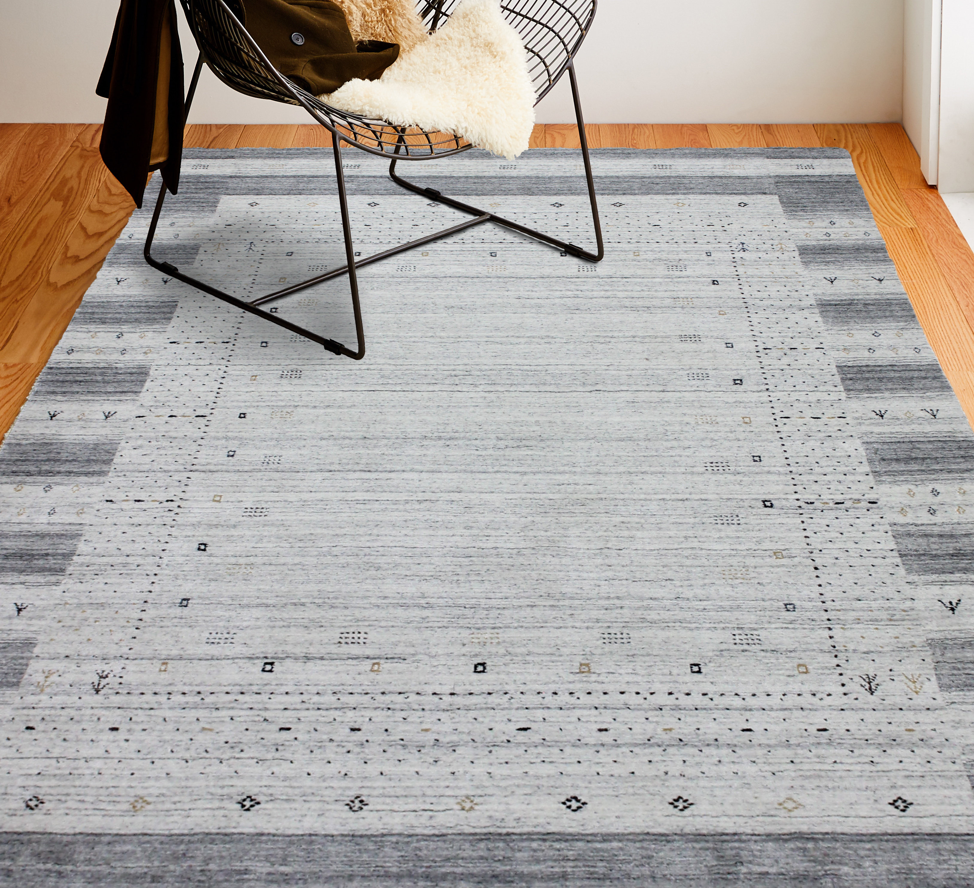 Union Rustic Aana Southwestern Hand-Knotted Glacier Area Rug - Wayfair ...
