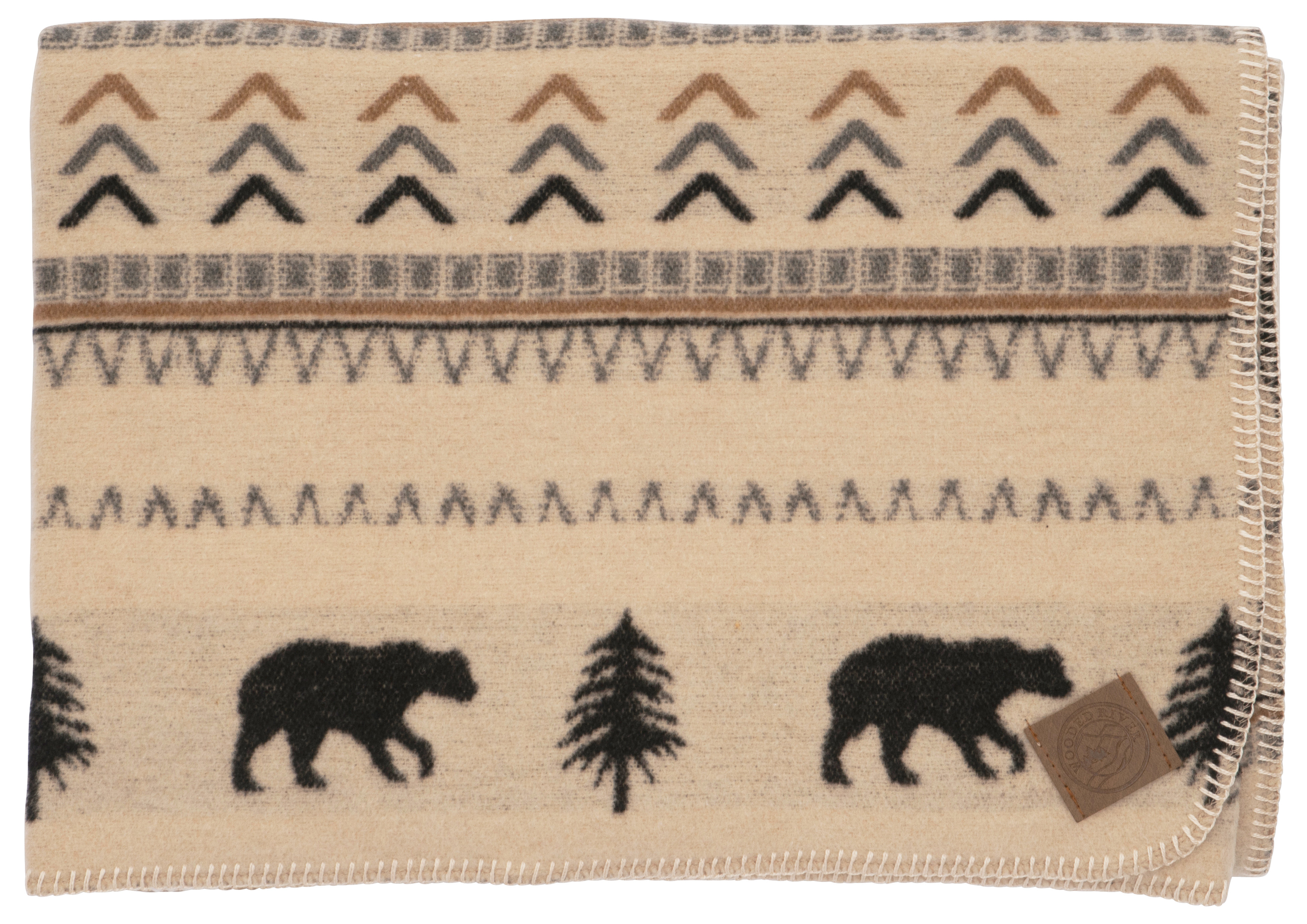 Wooded River Washable Wool Boulder Throw | Wayfair