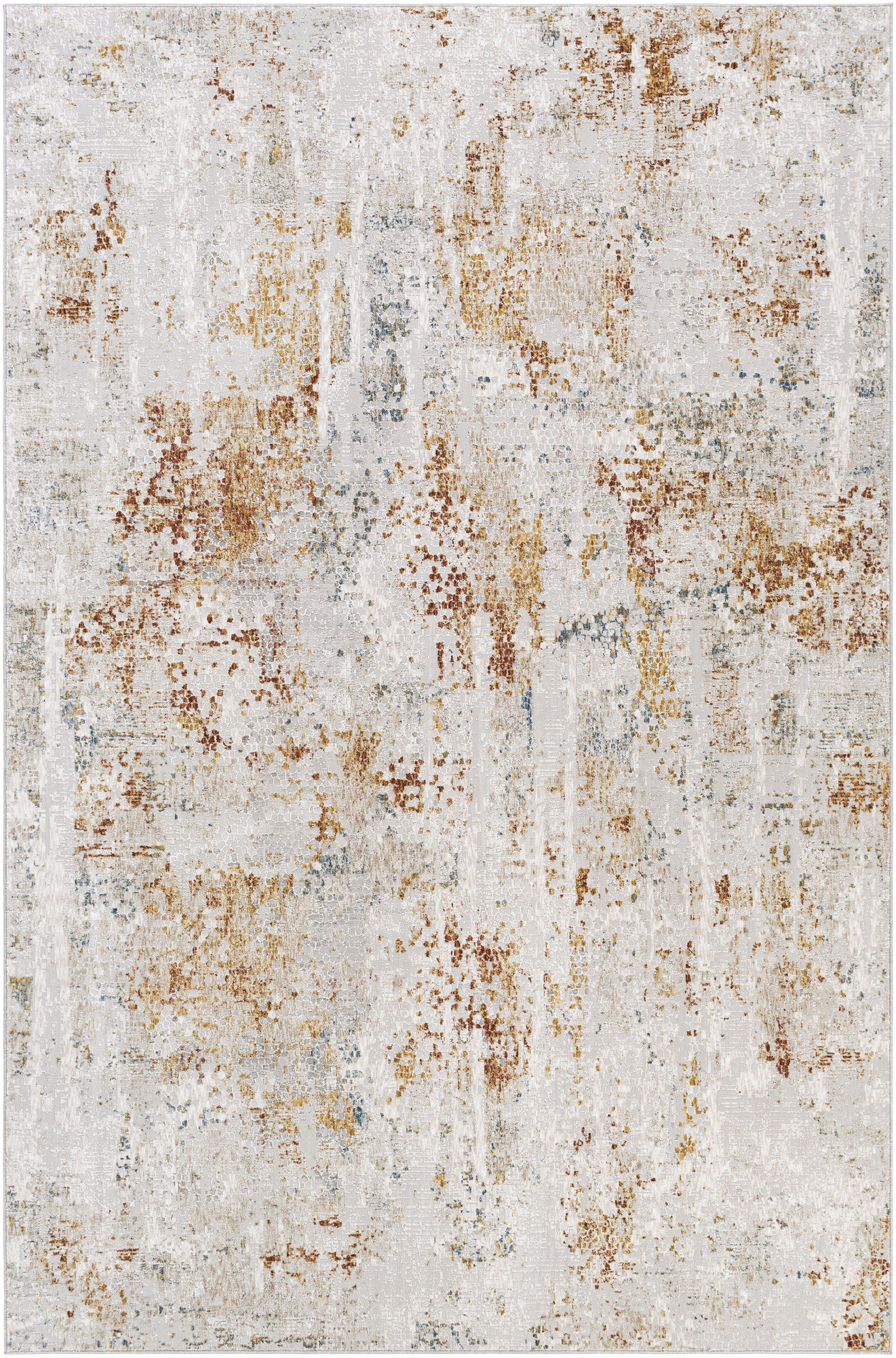 17 Stories Aayisha Abstract Light Gray/Brown Area Rug | Wayfair
