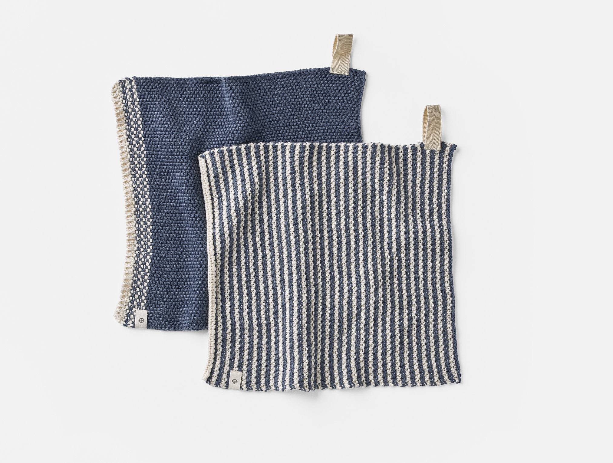 Coyuchi Shasta Organic Dish Cloth Set/2 Small Blue Jay | Perigold