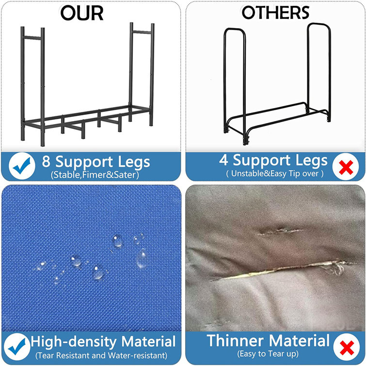 Ebern Designs Scot 31.73'' W Metal Log Rack - Wayfair Canada