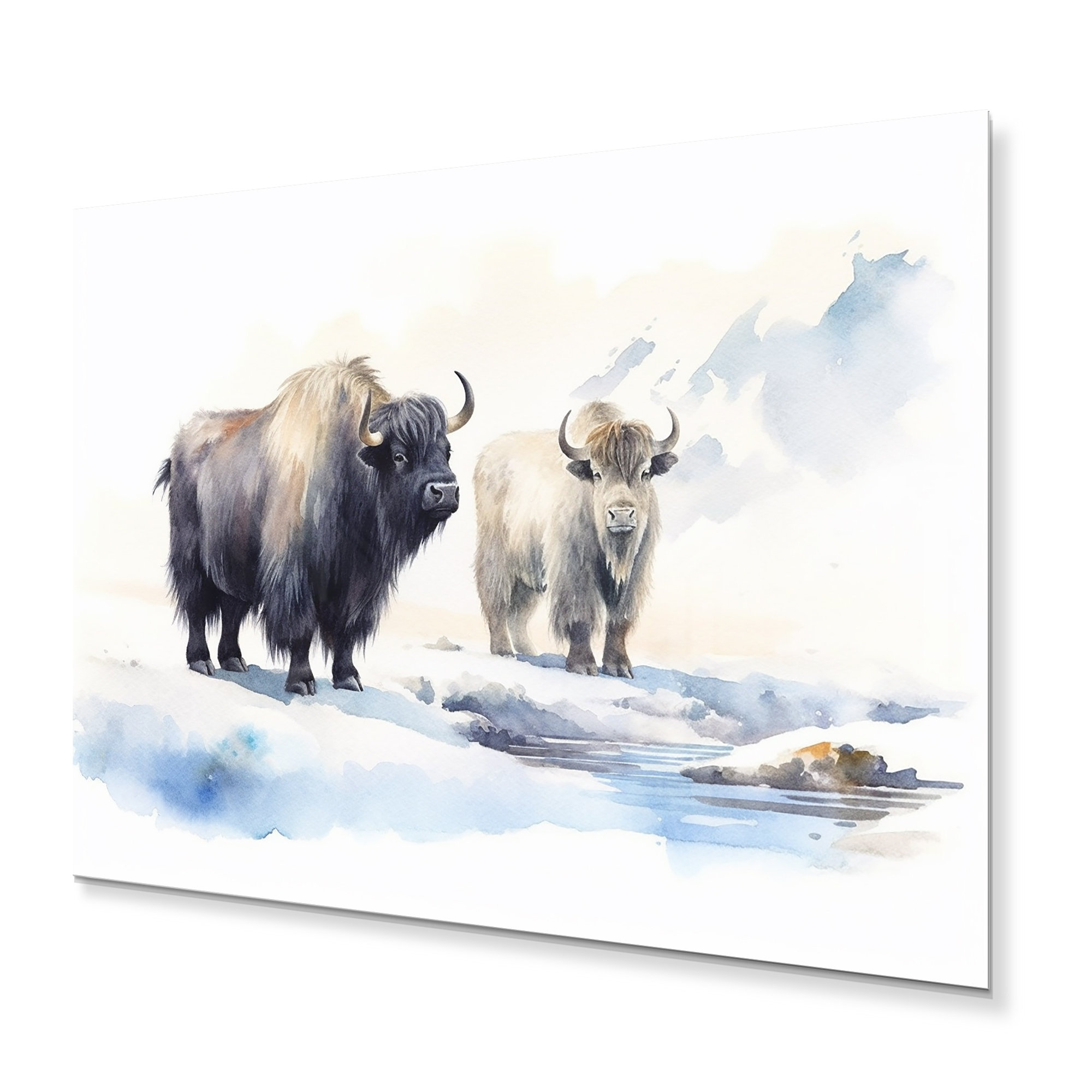 Union Rustic Domestic Yak II - Animals Metal Art Print - Wayfair Canada