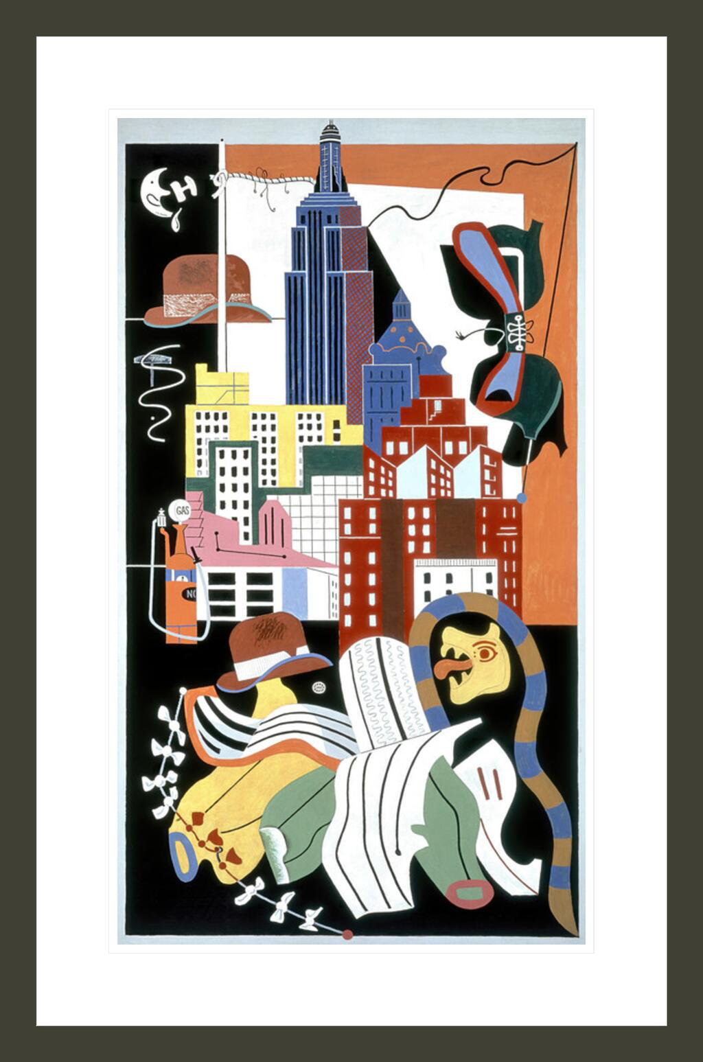 1000Museums New York Mural by Stuart Davis - Framed Giclee Print ...