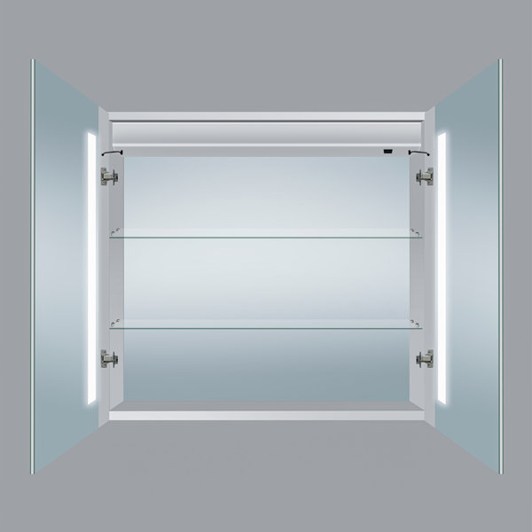 Ivy Bronx Solis Modern LED Lighted Bathroom Vanity Medicine Cabinet ...