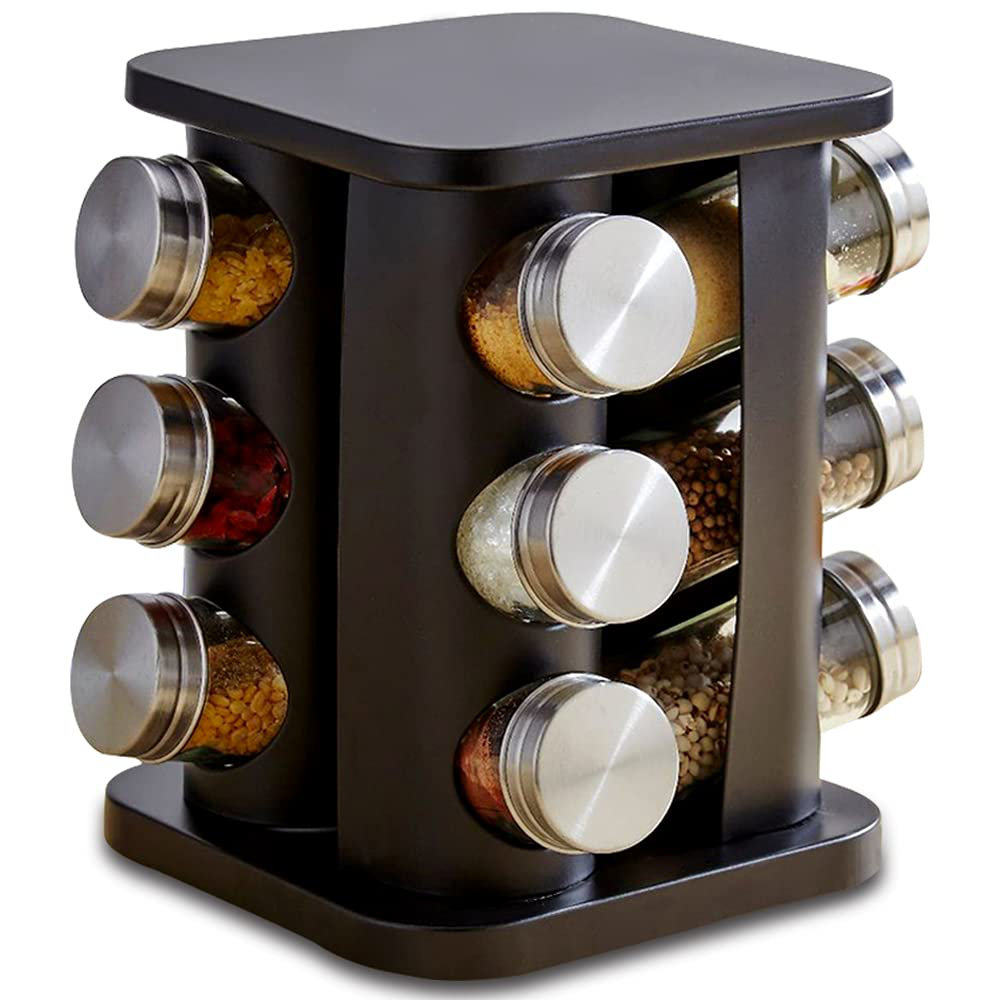 Ophelia & Co. Revolving Spice Rack Organizer With 12 Jars, Countertop ...