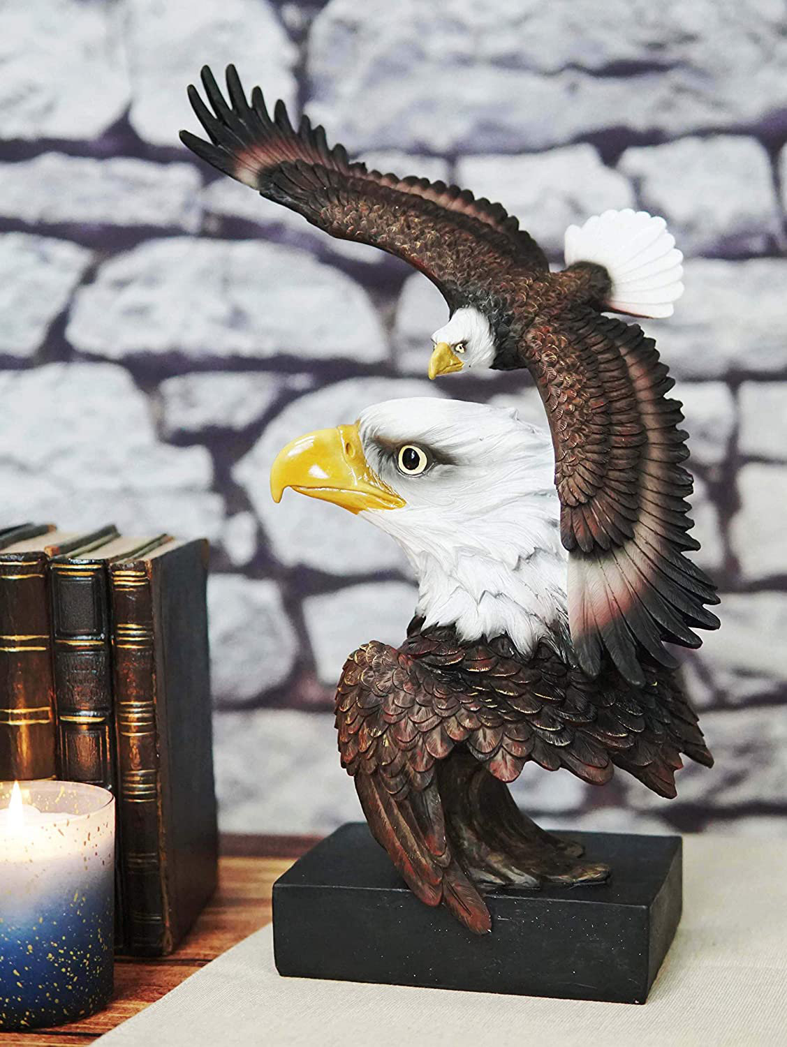 Loon Peak Ebros Large Wings Of Liberty Realistic American Bald Eagle Head Bust With Soaring ...