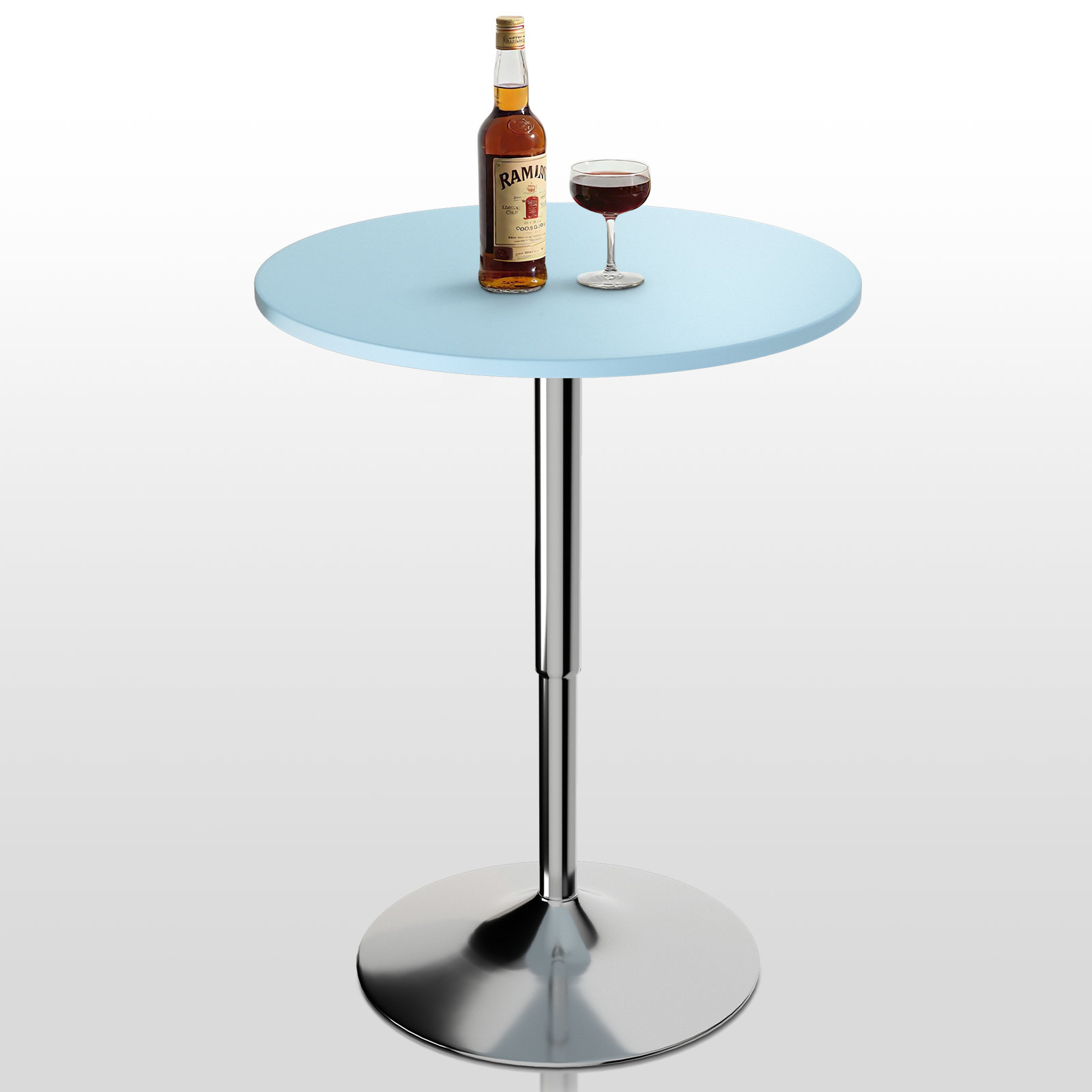 Wrought Studio™ Valencia Holton Adjustable Height Round Bar Table ...
