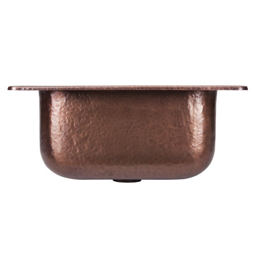 Sinkology Angelico Copper 15" Single Bowl Drop-In Kitchen Sink ...