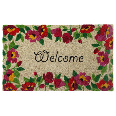 Caroline's Treasures Non-Slip Floral Outdoor Doormat | Wayfair