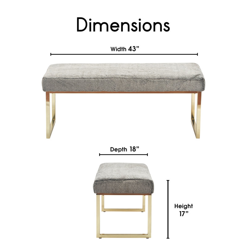 Elle Decor Giselle Modern Entryway Bench | Wayfair