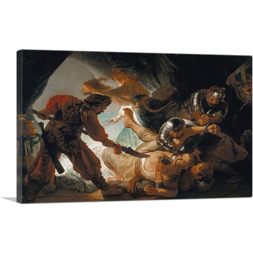 ARTCANVAS The Blinding Of Samson 1636 On Canvas by Rembrandt Van Rijn ...
