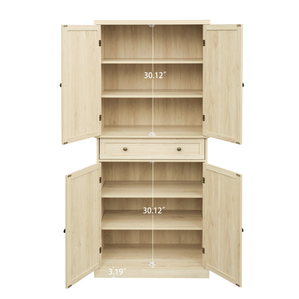 Latitude Run® 4 Door Storage Cabinet Tall Accent Cabinet Living Room ...