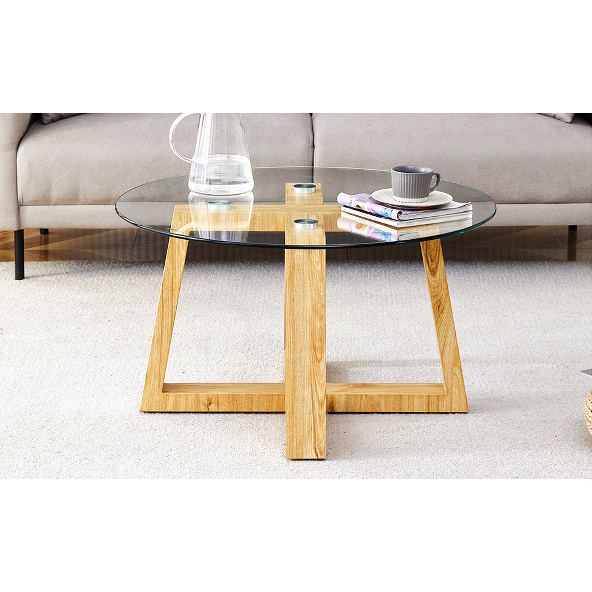 Ebern Designs Modern Practical Circular Coffee And Tea Tables. Made Of ...