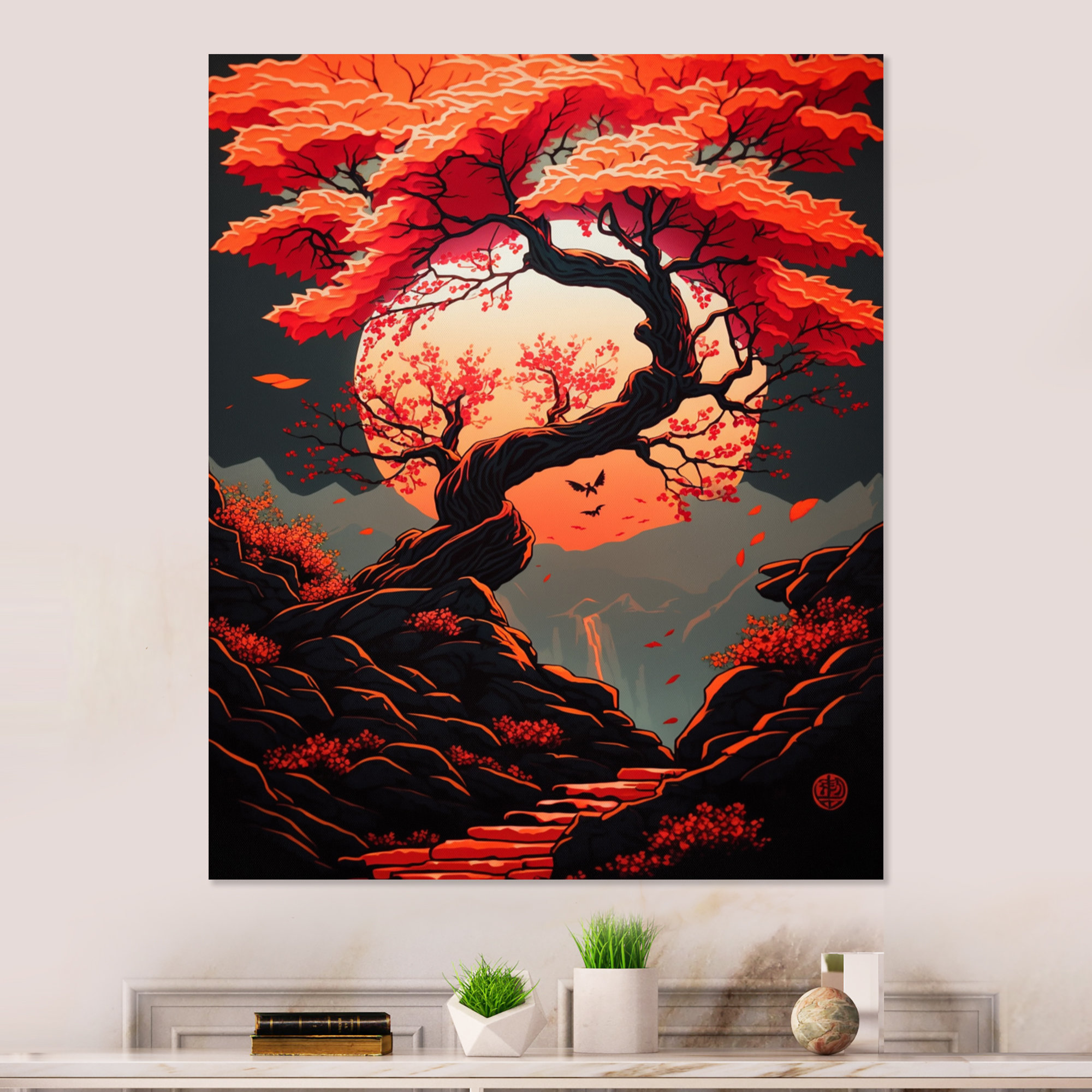 Wildon Home® Orange Cherry Blossum Tree Orange Cherry Blossum Tree ...