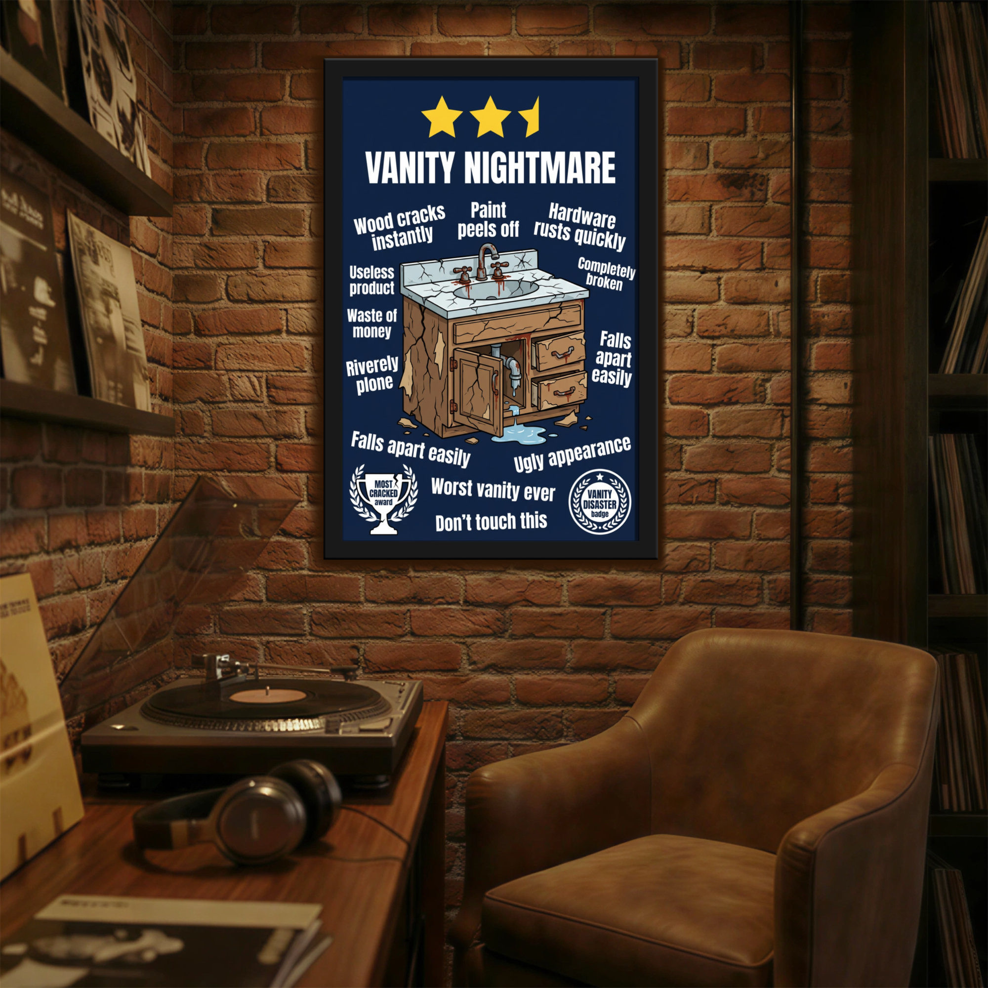 Winston Porter Bath & Laundry Vanity Nightmare Wood Cracks Paint Peels ...