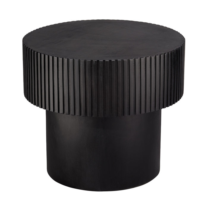 Jamie Young Company Notch Solid Wood Round Block End Table | Wayfair