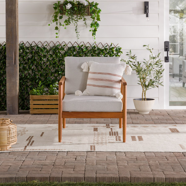 George Oliver Shelbina Contemporary Cushioned Eucalyptus Wood Patio ...