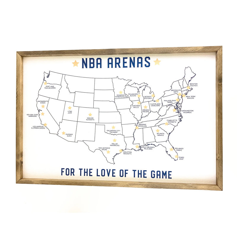 17 Stories Nba Arena Map Pinboard | Wayfair