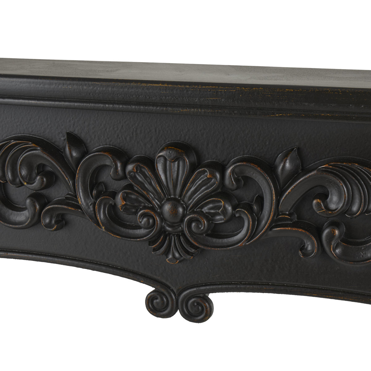 Alcott Hill® Cole And Grey Wooden Freestanding Scroll Fireplace Mantle ...