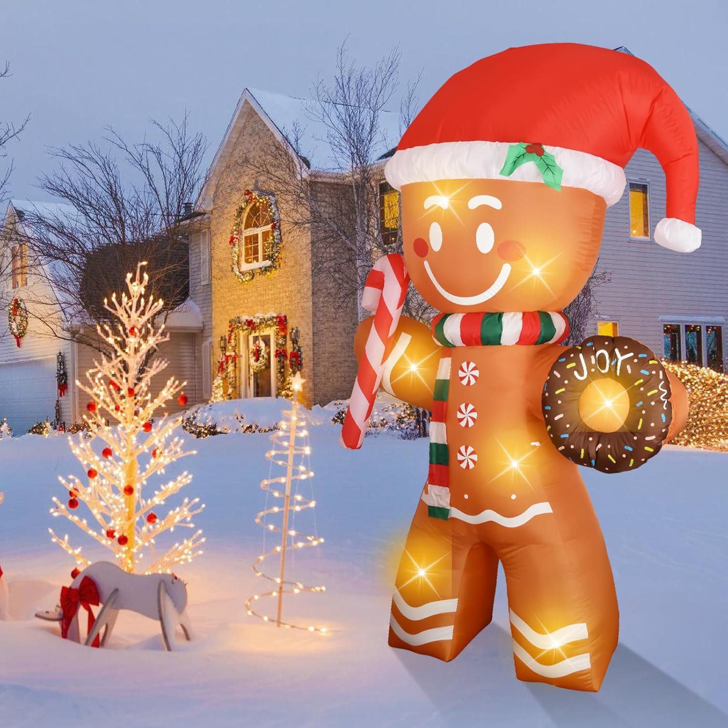 Ophelia & Co. 8 FT Christmas Inflatable Outdoor Decorations: Blow Up ...