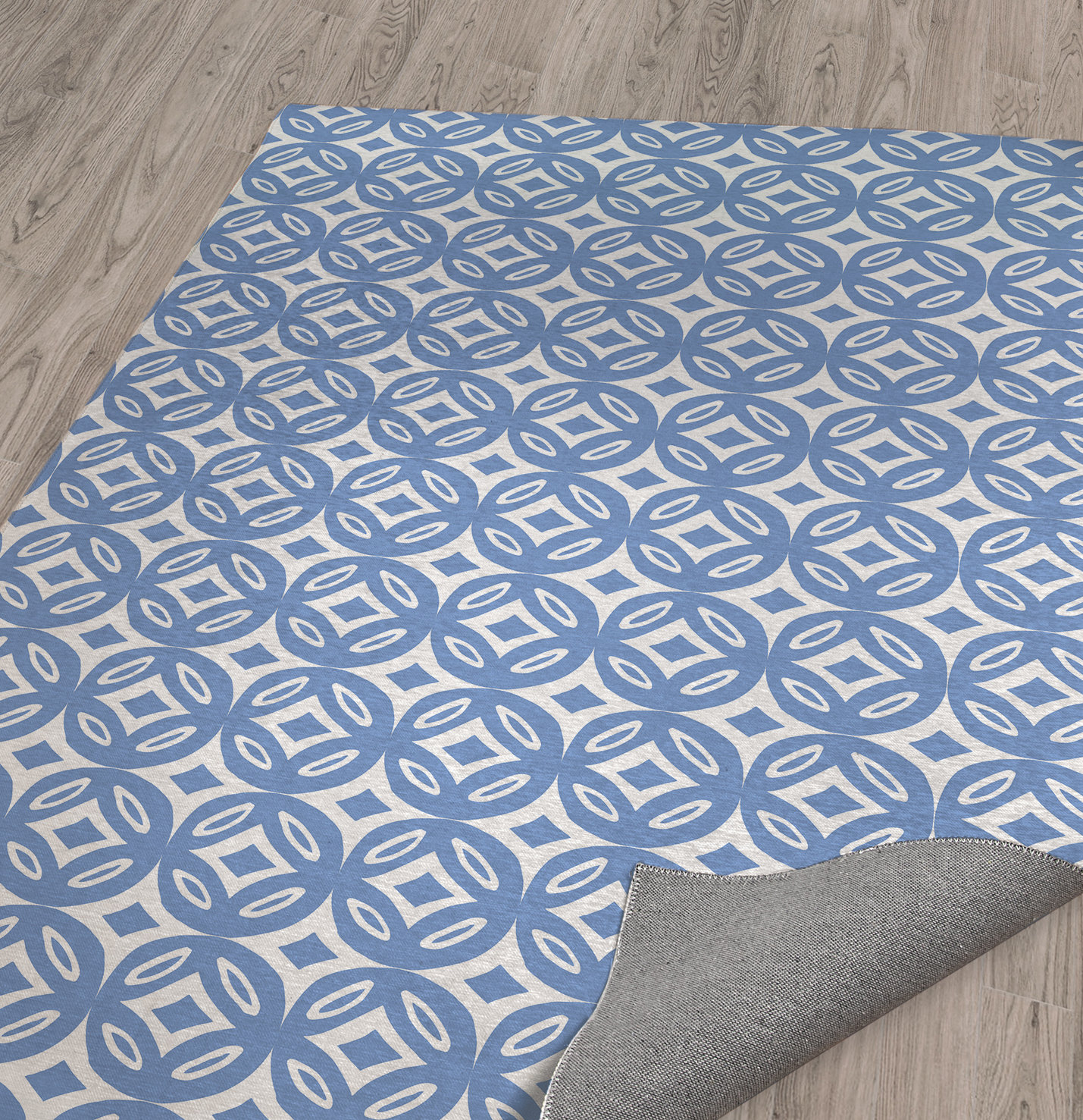 George Oliver Dwain Blue/Periwinkle Area Rug | Wayfair