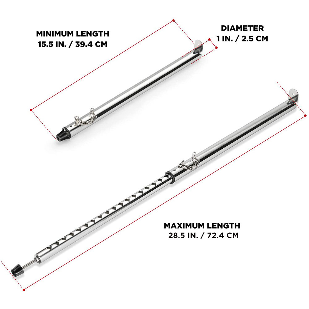 TURBRO Adjustable Window Security Lock Bar, Sliding Door Jammer ...