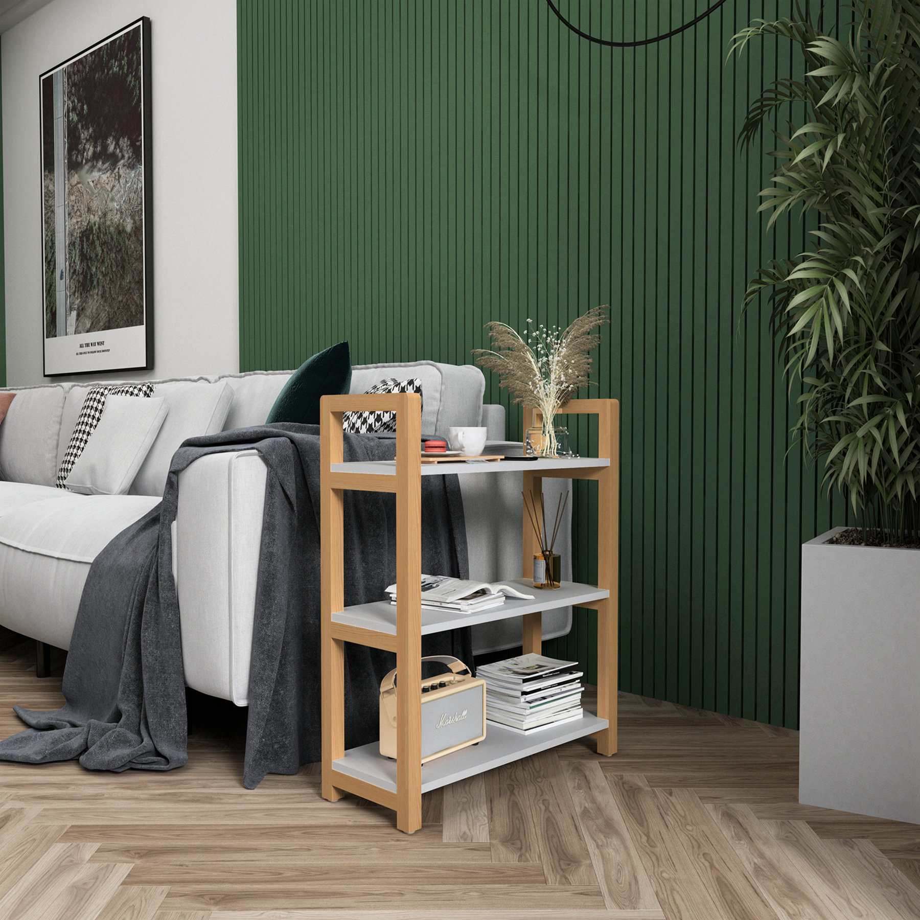 Latitude Run® Floor Standing Storage Rack - Three Layers ...