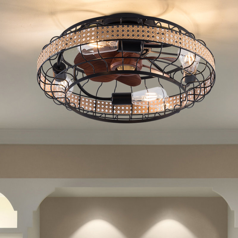 Williston Forge Jaylun 18" 4-light Reversible Ceiling Fan Light with ...