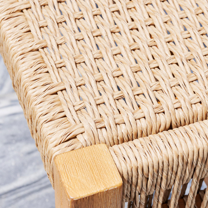 Latitude Run® Strapped Rattan Garden Bench | Wayfair