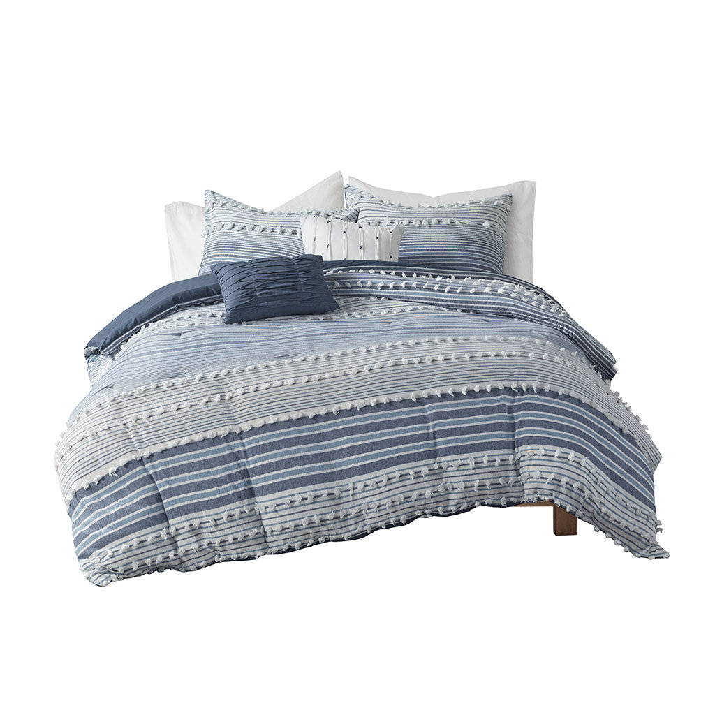 Gracie Mills Hector Pure Bliss Cotton Comforter Ensemble | Wayfair
