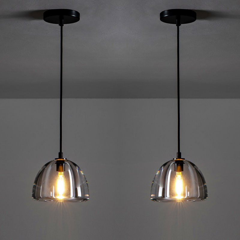 Hokku Designs 2PCS Crystal Hemisphere Pendant Light,Kitchen Pendant ...