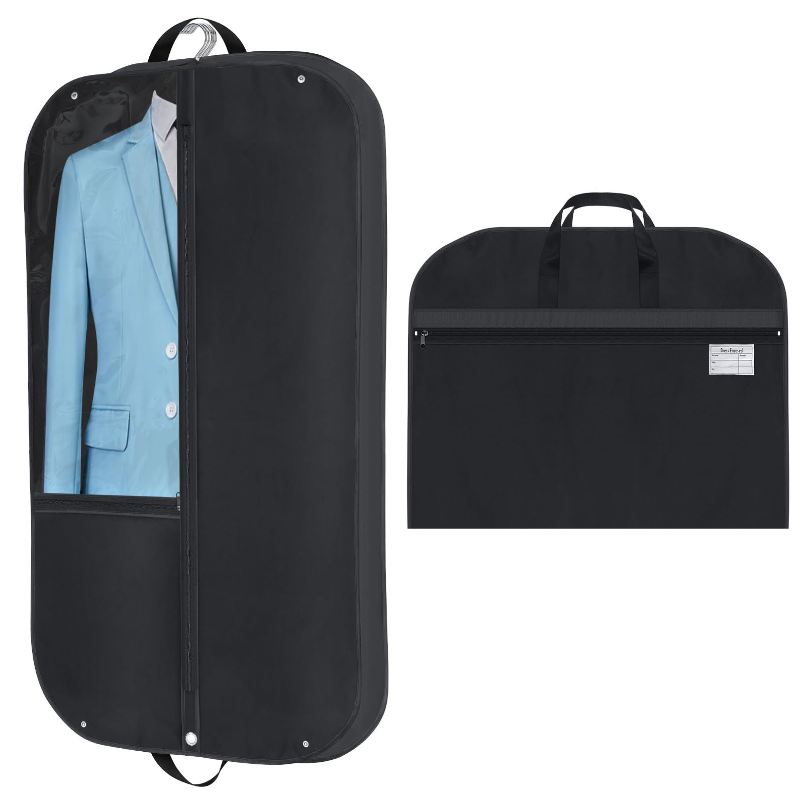 Rebrilliant Waterproof Oxford Hanging Garment Bag Large Black Garment ...