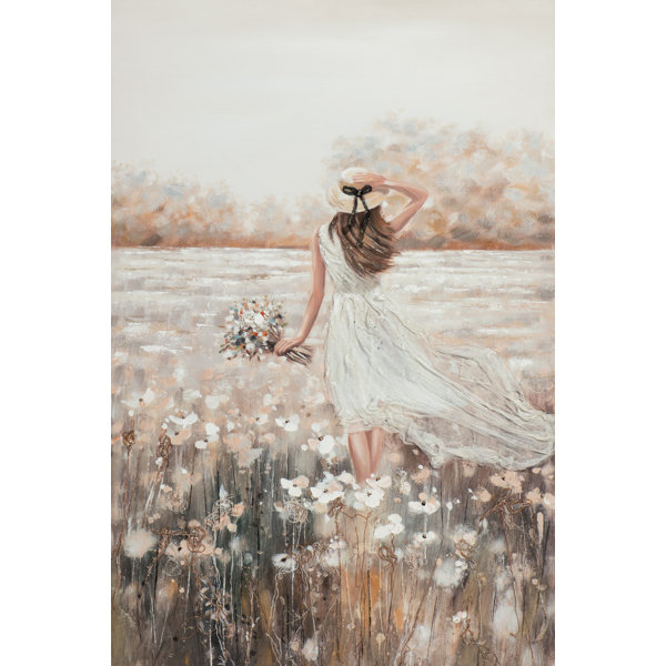 Canora Grey Leinwandbild Walk In The Sea Of Flowers | Wayfair.de