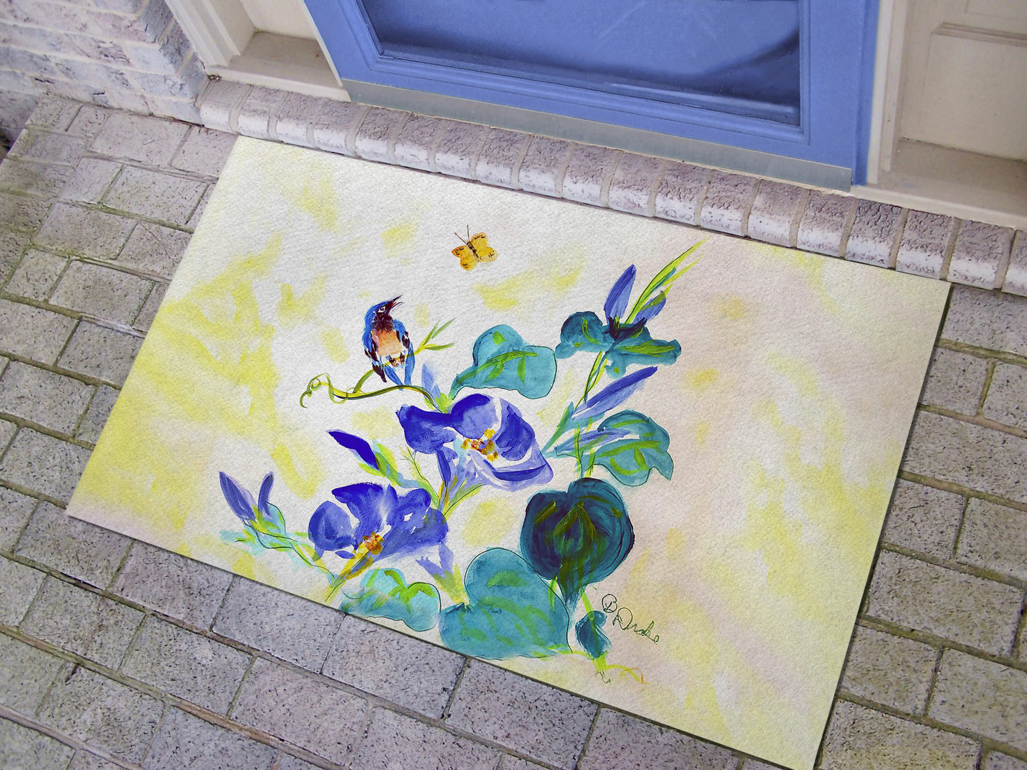 East Urban Home Neilie 50in. x 30in. Non-Slip Door Mat | Wayfair